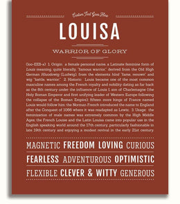 Louisa | Name Art Print – Name Stories