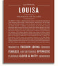 Louisa Personalized Name Meaning Art Prints – Name Stories