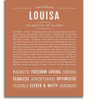 Louisa | Name Art Print – Name Stories