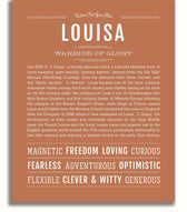 Louisa Personalized Name Meaning Art Prints – Name Stories