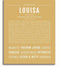 Louisa | Name Art Print – Name Stories