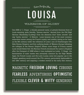 Louisa Personalized Name Meaning Art Prints – Name Stories