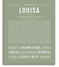 Louisa Personalized Name Meaning Art Prints – Name Stories