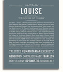 Louise Personalized Name Meaning Art Prints – Name Stories