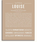 Louise | Name Art Print – Name Stories