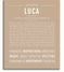 Luca (female) | Name Art Print – Name Stories