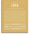 Luca (female) | Name Art Print – Name Stories