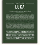 Luca (female) | Name Art Print – Name Stories
