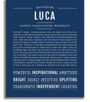 Luca (female) | Name Art Print – Name Stories