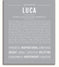 Luca Personalized Name Meaning Art Prints – Name Stories