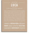 Luca (male) | Name Art Print – Name Stories