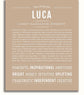 Luca Personalized Name Meaning Art Prints – Name Stories