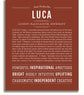 Luca Personalized Name Meaning Art Prints – Name Stories