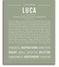 Luca Personalized Name Meaning Art Prints – Name Stories