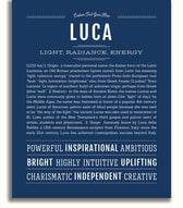 Luca (male) | Name Art Print – Name Stories