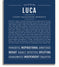Luca (male) | Name Art Print – Name Stories