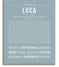Luca (male) | Name Art Print – Name Stories