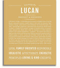 Lucan Personalized Name Meaning Art Prints – Name Stories
