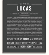 Lucas | Name Art Print – Name Stories