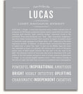 Lucas | Name Art Print - Personalized Custom Gifts – Name Stories