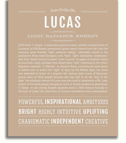 Lucas | Name Art Print – Name Stories