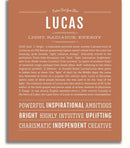 Lucas | Name Art Print – Name Stories