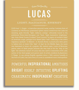 Lucas | Name Art Print – Name Stories
