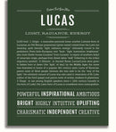 Lucas | Name Art Print – Name Stories