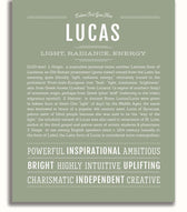 Lucas | Name Art Print – Name Stories