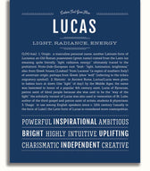 Lucas | Name Art Print – Name Stories