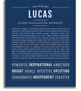 Lucas | Name Art Print – Name Stories