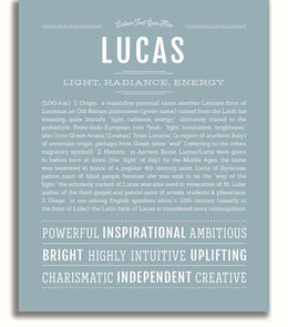 Lucas | Name Art Print – Name Stories
