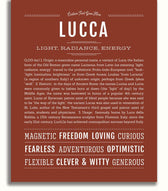 Lucca Personalized Name Meaning Art Prints – Name Stories