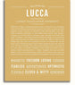 Lucca Personalized Name Meaning Art Prints – Name Stories