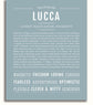Lucca Personalized Name Meaning Art Prints – Name Stories