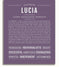Lucia | Name Art Print – Name Stories