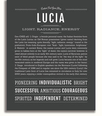 Lucia | Name Art Print – Name Stories