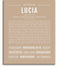 Lucia | Name Art Print – Name Stories