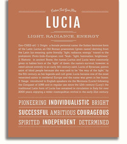 Lucia | Name Art Print – Name Stories