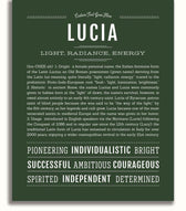 Lucia | Name Art Print – Name Stories