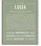 Lucia | Name Art Print – Name Stories