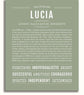Lucia Personalized Name Meaning Art Prints – Name Stories