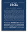 Lucia Personalized Name Meaning Art Prints – Name Stories