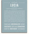 Lucia | Name Art Print – Name Stories