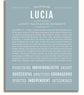 Lucia Personalized Name Meaning Art Prints – Name Stories
