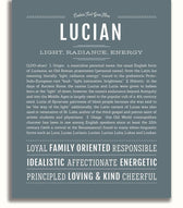 Lucian | Name Art Print – Name Stories