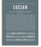 Lucian | Name Art Print – Name Stories