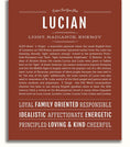 Lucian | Name Art Print – Name Stories
