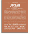 Lucian | Name Art Print – Name Stories
