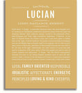 Lucian | Name Art Print – Name Stories